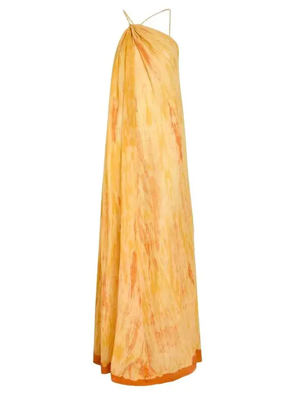 DELOS Amaya Abstract-print Maxi Dress - Neutrals