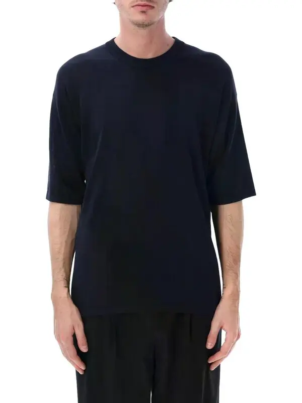 ROBERTO COLLINA Fine-knit T-shirt - Blue