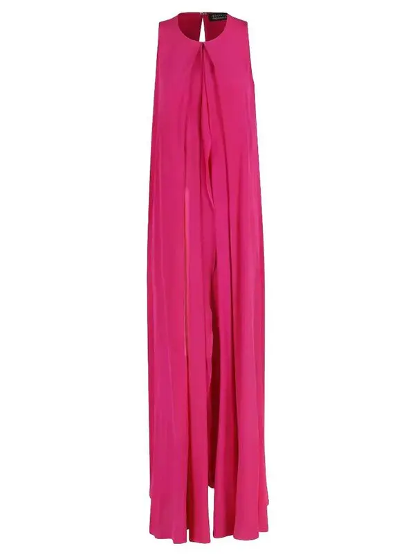 GIANLUCA CAPANNOLO Anka Draped Silk Maxi Dress - Pink