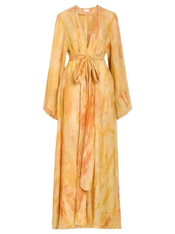 DELOS Abstract-print Dress - Yellow