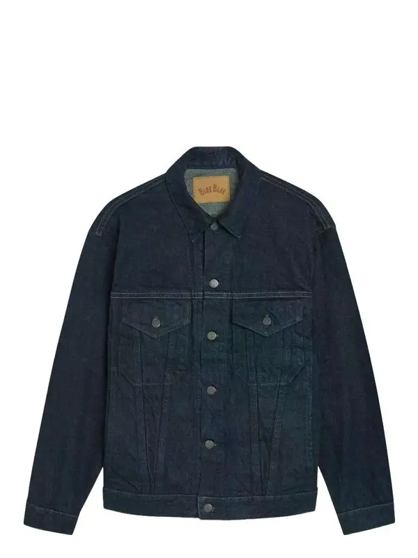 Blue Blue Japan Contrast-stitch Denim Trucker Jacket - Blue