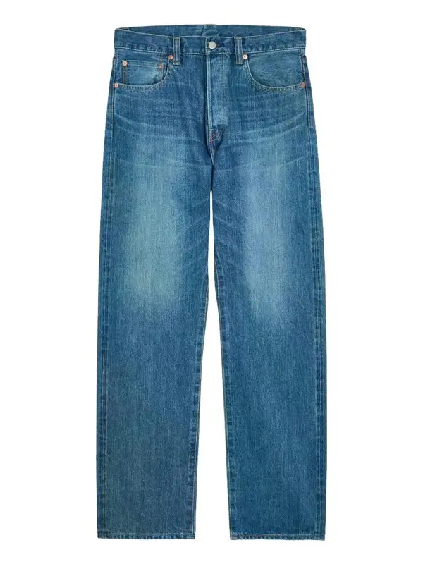 Blue Blue Japan Faded Whiskered Jeans - Blue