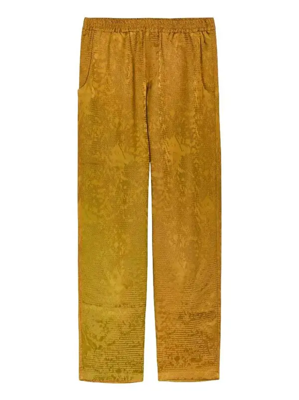 DELOS Jacquard-weave Track Pants - Yellow