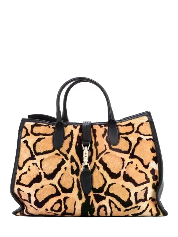 Gucci Jackie Soft Printed Calf Hair Large Tote Bag - Multicolour