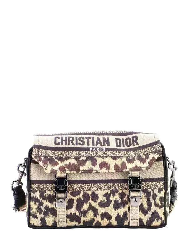 Dior Diorcamp Messenger Bag Embroidered Canvas Small - Multicolour