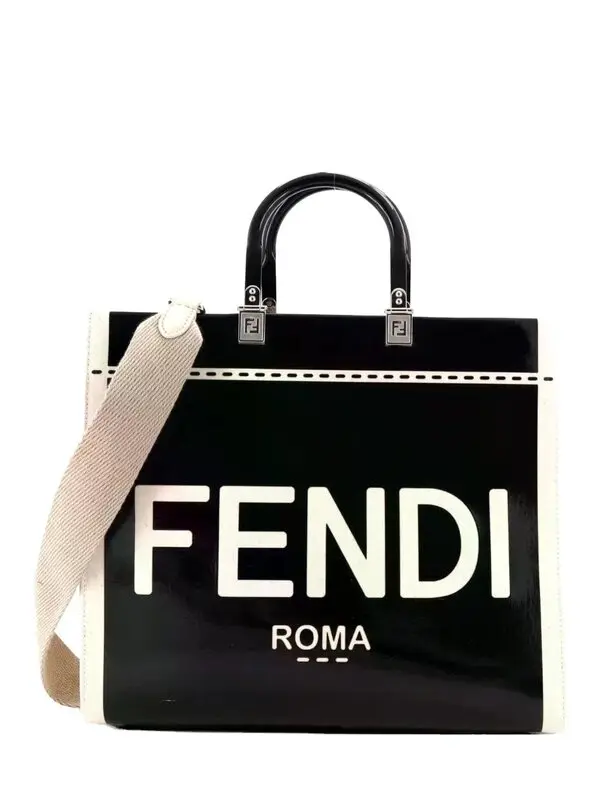 Fendi Sunshine Shopper Medium Tote Bag - Black
