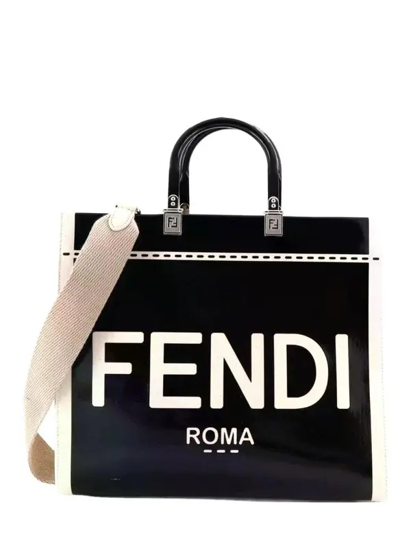 Fendi Sunshine Shopper Medium Tote Bag - Black