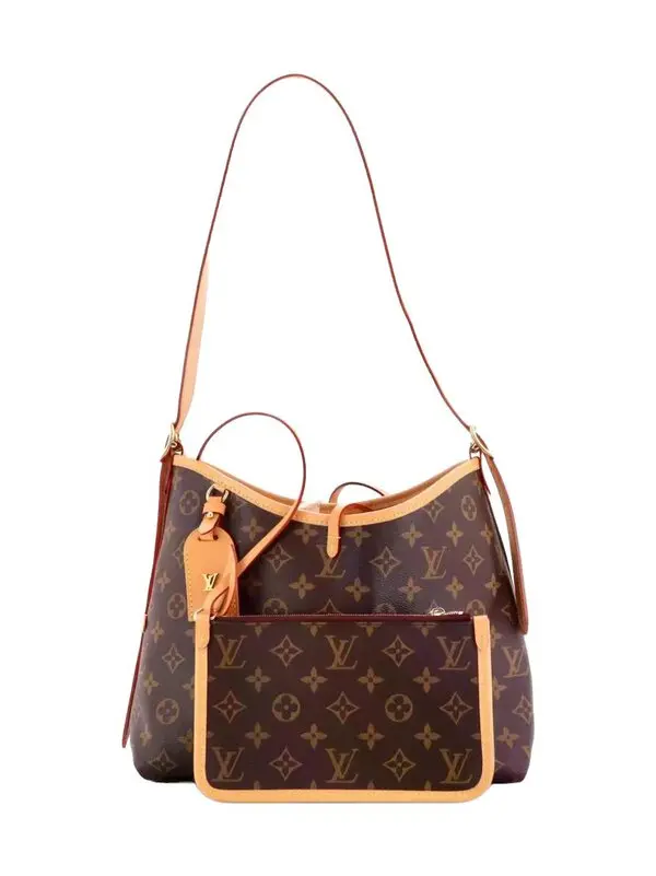 LOUIS VUITTON Carryall Monogram Canvas Pm Hobo Bag - Brown
