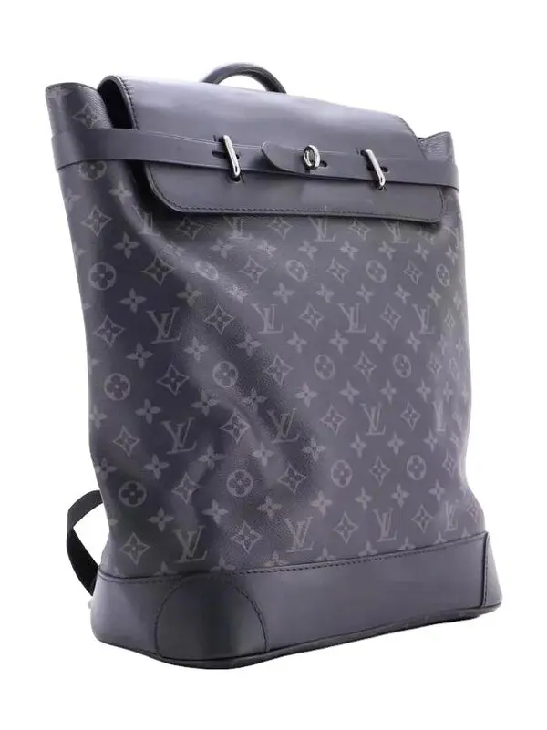 LOUIS VUITTON Steamer Monogram Eclipse Canvas Backpack - Black