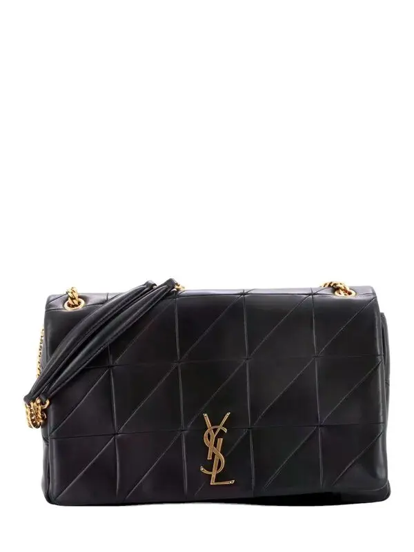 Saint Laurent Jamie Large Quilted Leather Flap Shoulder Bag - Black
