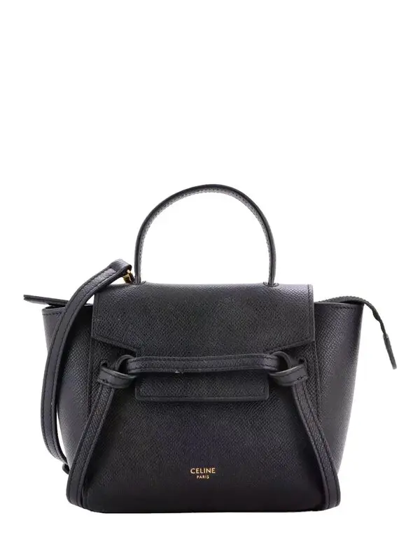 Celine Belt Bag Textured Leather Pico - Black