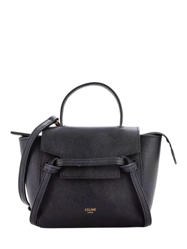 Celine Belt Bag Textured Leather Pico - Black
