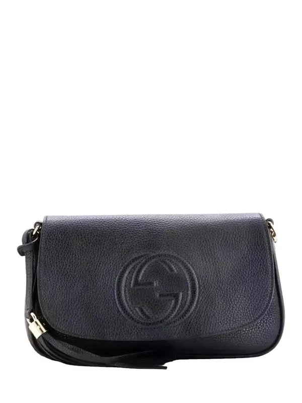 Gucci Soho Chain Leather Medium Crossbody Bag - Black
