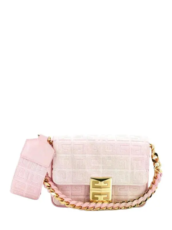 Givenchy 4g Woven Chain Top Handle Small Shoulder Bag - Pink