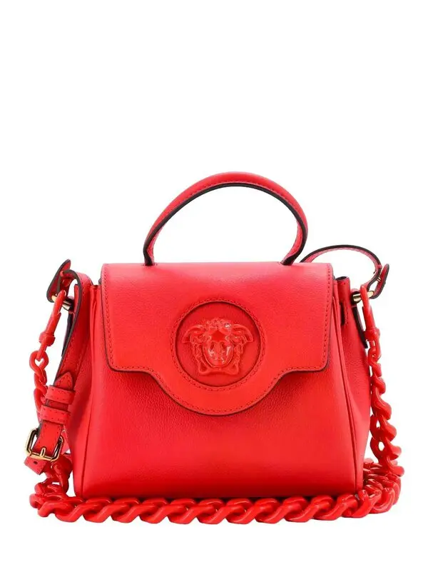Versace La Medusa Small Satchel - Red