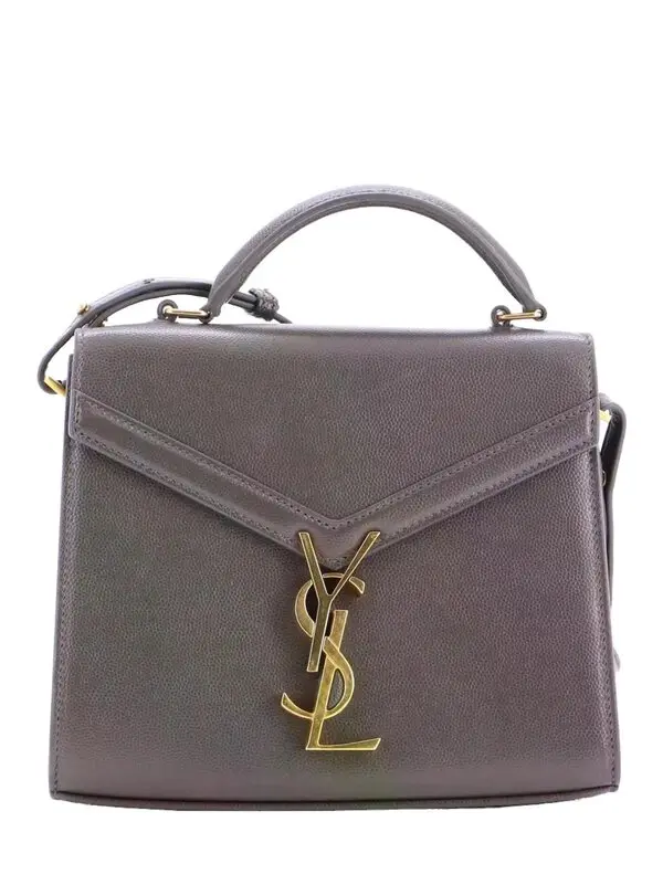 Saint Laurent Cassandra Top Handle Mini Shoulder Bag Leather - Grey