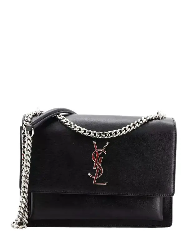 Saint Laurent Sunset Medium Crossbody Bag - Black
