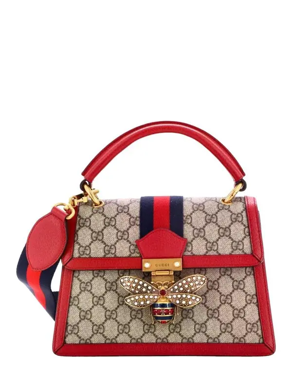 Gucci Queen Margaret Gg Coated Canvas Satchel - Brown