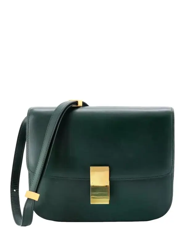 Celine Classic Box Bag Smooth Leather Medium Crossbody - Green