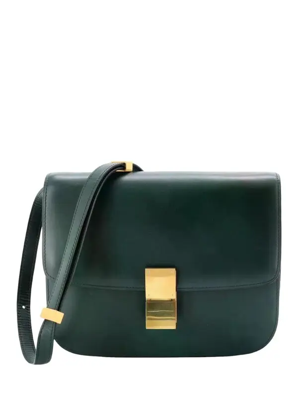 Celine Classic Box Bag Smooth Leather Medium Crossbody - Green