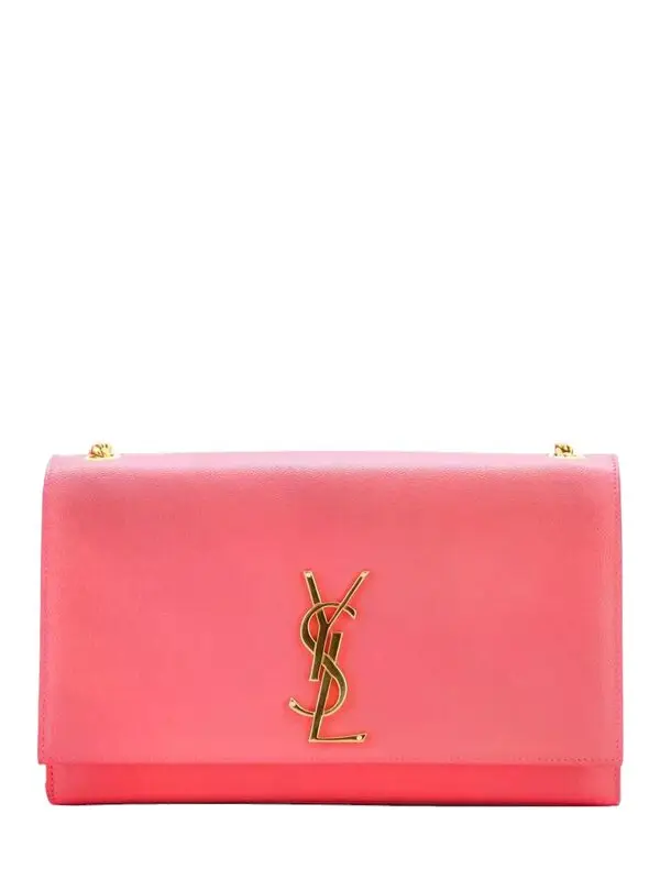 Saint Laurent Classic Monogram Grainy Leather Medium Crossbody Bag - Pink
