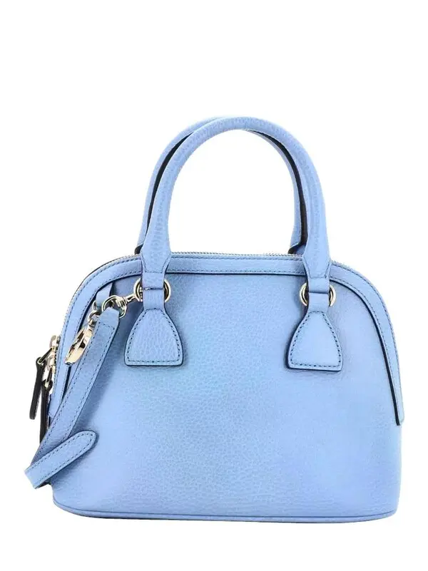 Gucci Convertible Dome Leather Mini Satchel - Blue
