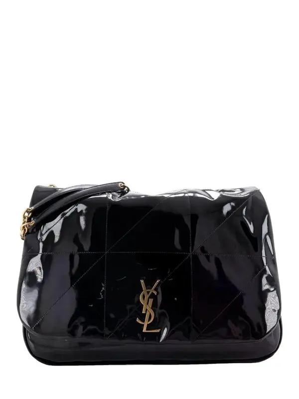 Saint Laurent Jamie 4.3 Quilted Patent Large Shoulder Bag - Black