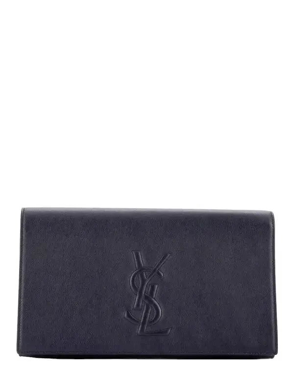 Saint Laurent Belle De Jour Large Clutch Bag - Blue
