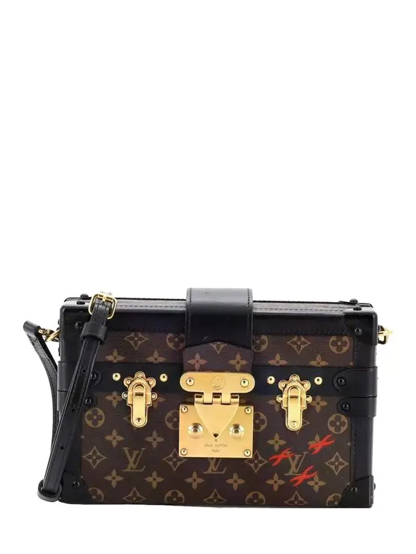 LOUIS VUITTON Petite Malle Handbag Monogram Canvas - Black