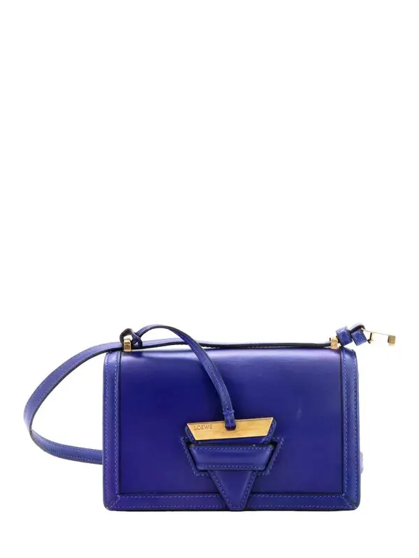 Loewe Barcelona Leather Small Crossbody Bag - Blue
