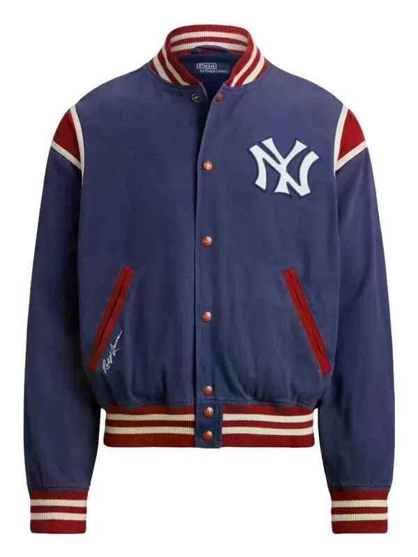 Polo Ralph Lauren Ny Yankees Snap-button Bomber Jacket - Blue
