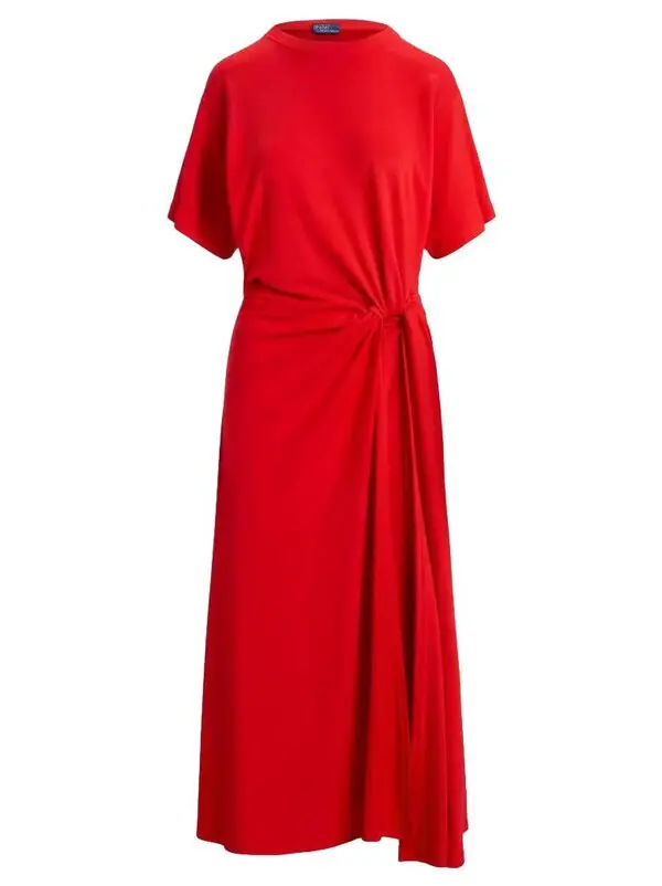 Polo Ralph Lauren Twist-detail Midi Dress - Red
