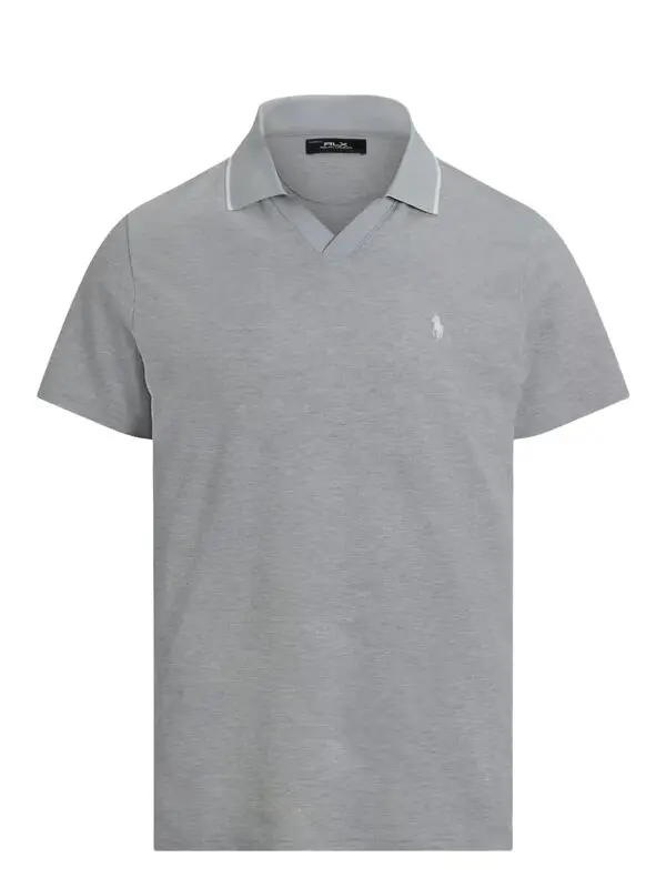 Rlx Ralph Lauren Logo-embroidered V-neck T-shirt - Grey