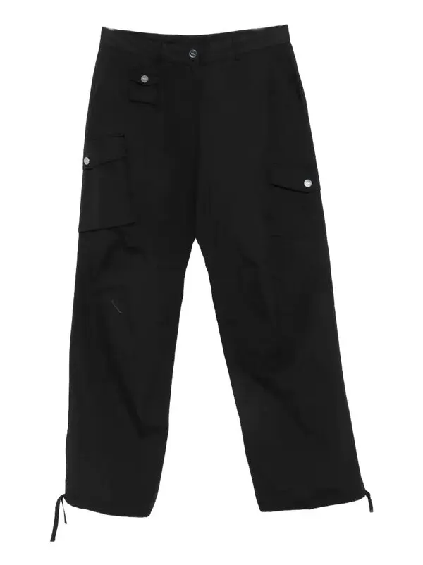 GANNI Drawstring Cargo Pants - Black