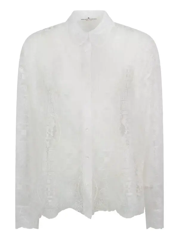 Ermanno Scervino Embroidered Lace Shirt - White
