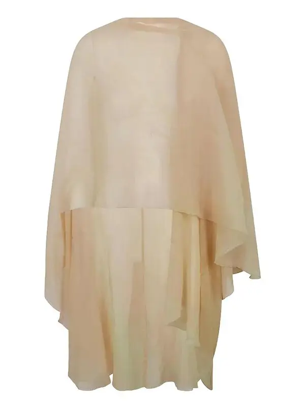 Ermanno Scervino Sheer Draped Cape - Neutrals