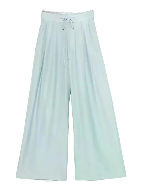 ELEH Drawstring Wide-leg Trousers - Blue
