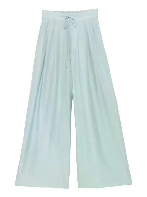 ELEH Drawstring Wide-leg Trousers - Blue