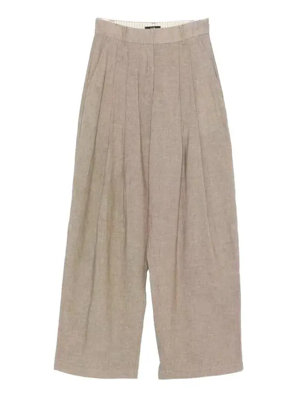 ELEH Pleated Trousers - Brown