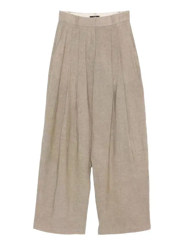 ELEH Pleated Trousers - Brown