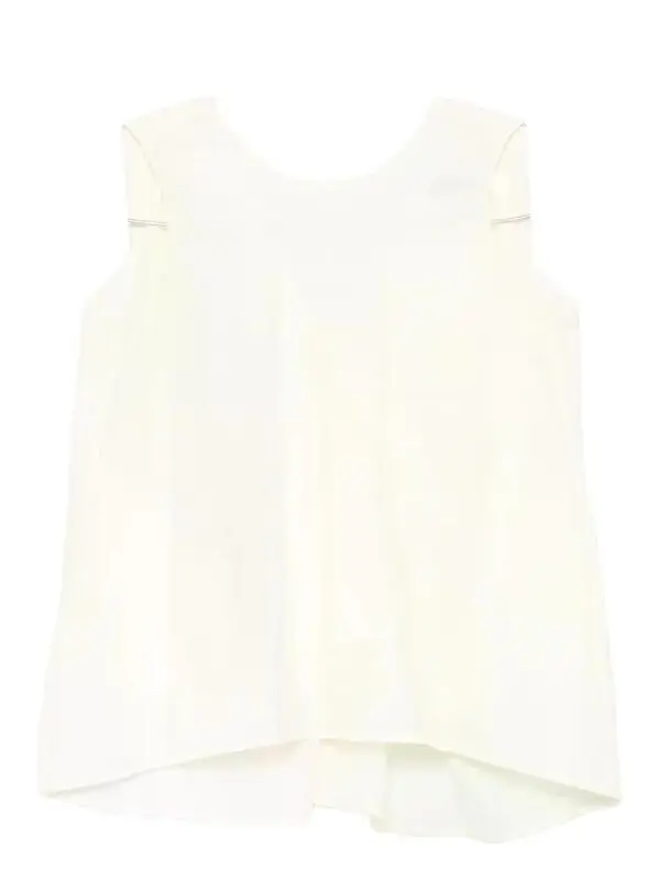 ELEH Sleeveless Flared Blouse - Neutrals