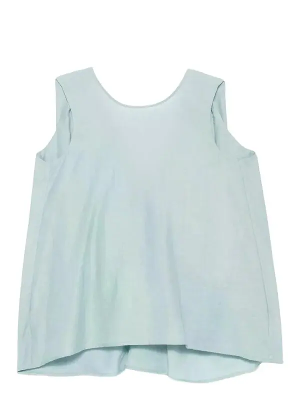 ELEH Sleeveless Flared Blouse - Blue