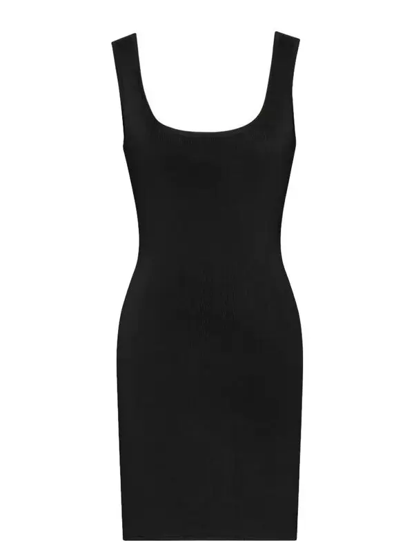 Saint Laurent Square-neck Mini Dress - Black