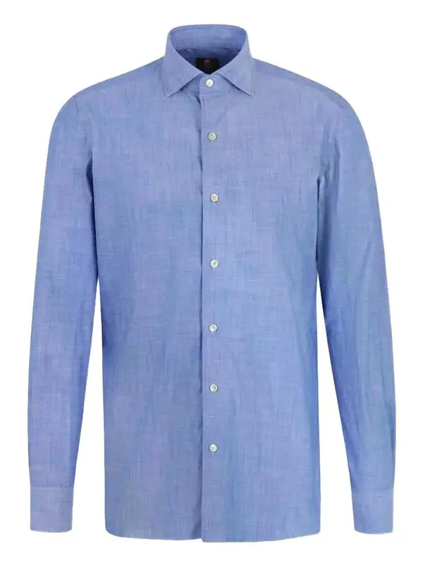 LUIGI BORRELLI Long-sleeved Shirt - Blue