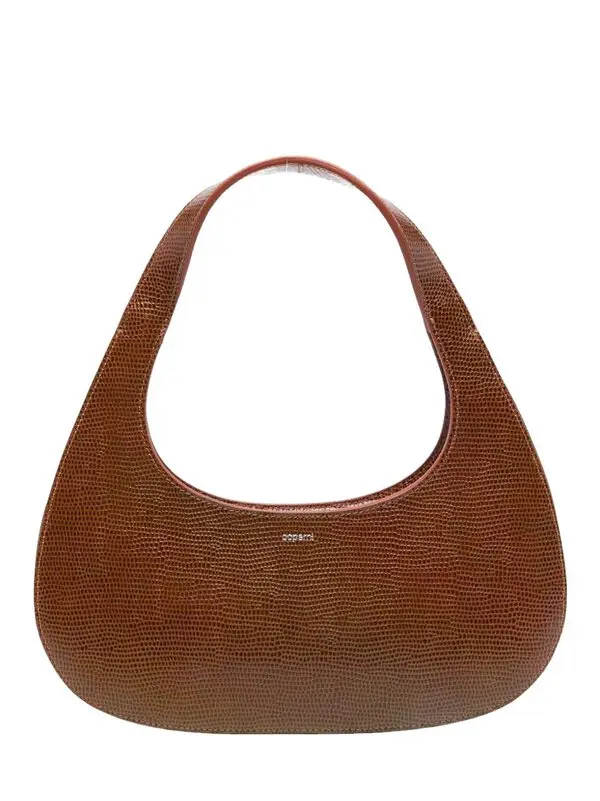 Coperni Lizard-print Slim Swipe Shoulder Bag - Brown