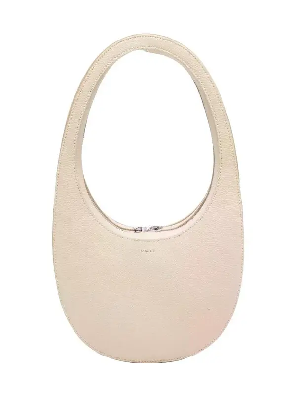 Coperni Swipe Grained Leather Shoulder Bag - Neutrals