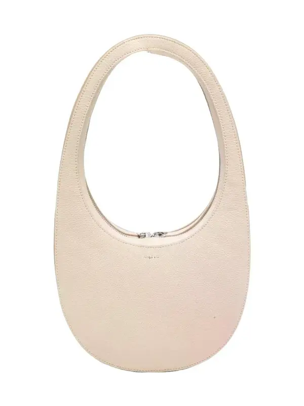 Coperni Swipe Grained Leather Shoulder Bag - Neutrals
