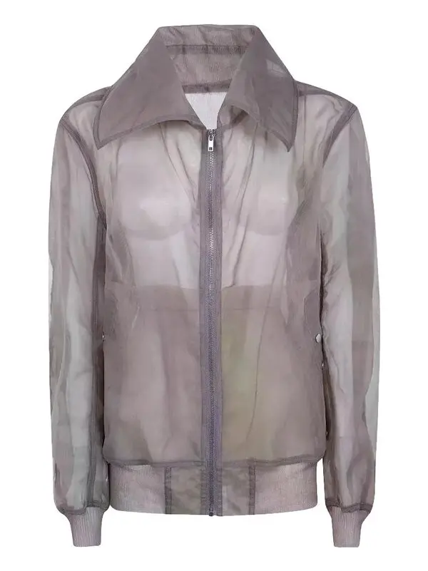 Rick Owens Mesh-paneled Bomber Jacket - Grey