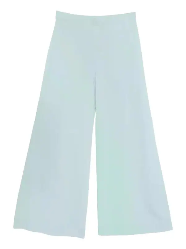 D.exterior Fine-knit Wide-leg Trousers - Blue