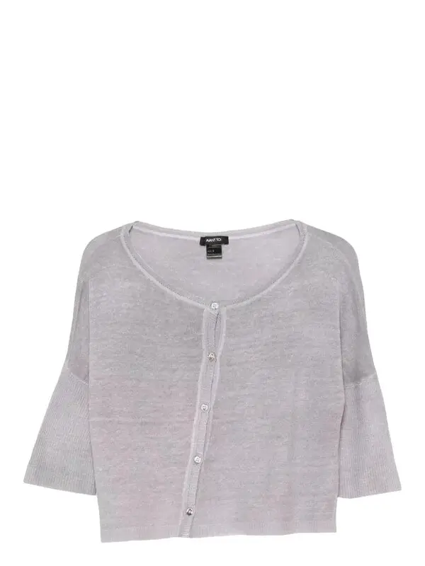 Avant Toi Fine-knit Button-up Cardigan - Grey